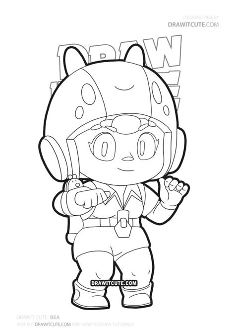 Bea Brawl Stars Coloring Page Draw It Cute Brawlstarsmemes