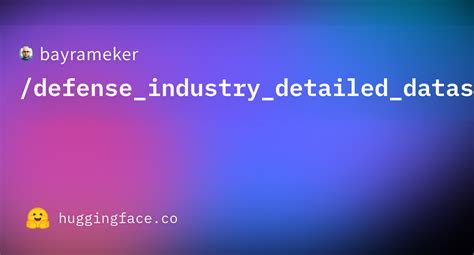 Bayrameker Defense Industry Detailed Dataset · Datasets At Hugging Face