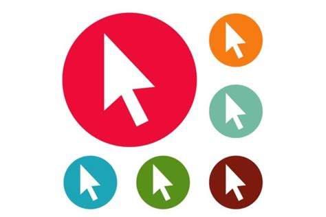 Cursor Normal Element Icons Circle Set Graphic By Anatolir Creative Fabrica