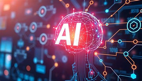 Digital Representation Of Artificial Intelligence With Glowing Neural Connections And Data
