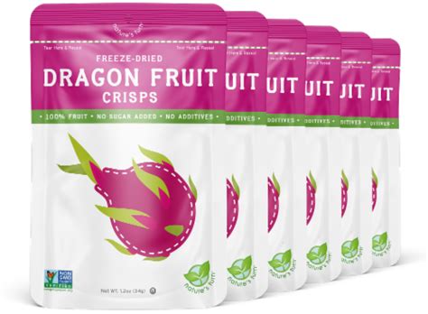 Freeze Dried Fruit Snacks Dragon Fruit Crisps No Sugar Added