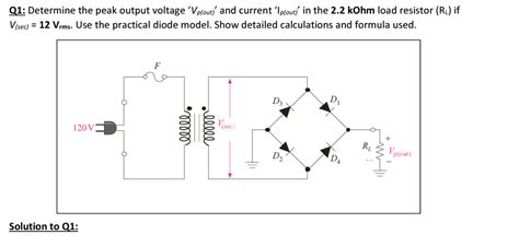 Solved Q Determine The Peak Output Voltage Vp Out And Chegg