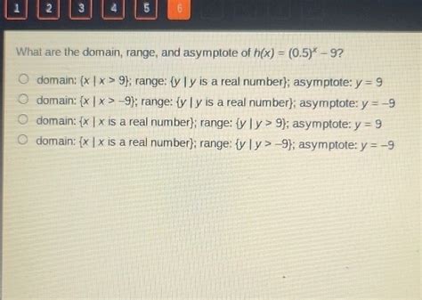 What Are The Domain Range And Asymptote Of H StudyX