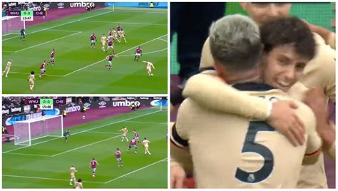 Joao Felix And Enzo Fernandez Combine For Chelsea Goal Vs West Ham