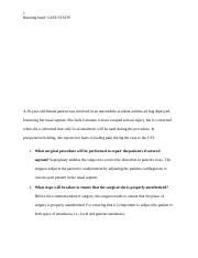 Module CaseStudy Docx Running Head CASE STUDY A Year Old Female Patient Was Involved