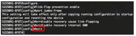 Configure The Link Flap Prevention Settings On A Switch Through The CLI