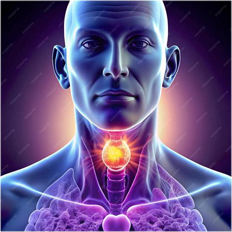 Enlarged Thyroid Gland Depicted In Detailed Thyroid Gland Enlargement Health Medical Conditio