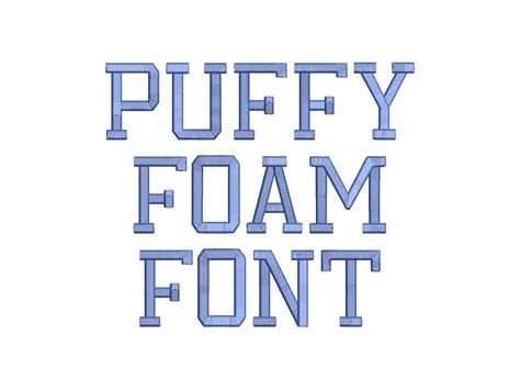 Puff Embroidery Font File Machine Embroidery Designs 3d Raised Puffy