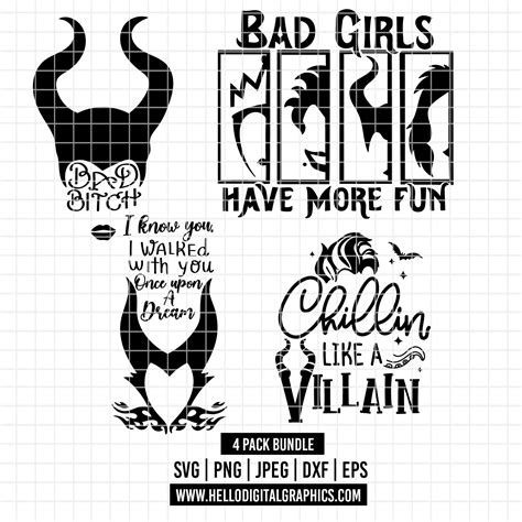 Cod1812 Bad Girls Have More Fun Svg Villains Svg Maleficent Cruell Hello