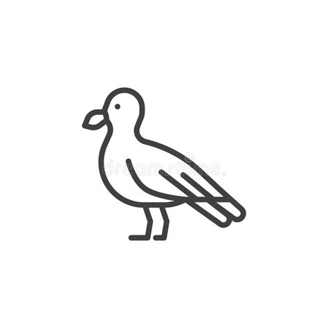 Seagull线路图标 向量例证 插画 包括有 向量 凹陷 烧杯 敌意 符号 线性 理想 270744256
