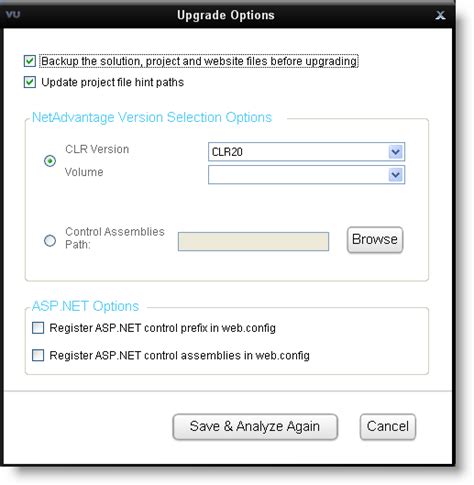Using Version Upgrade Utility Infragistics Asp Net Help