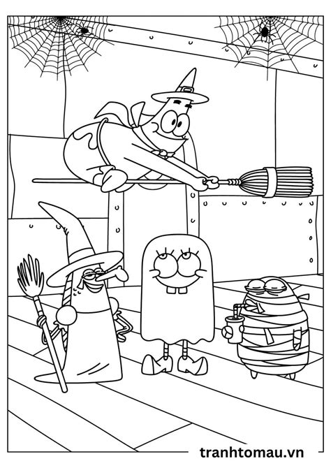 [download] Tranh Tô Màu Spongebob Halloween Tranhtomau Vn