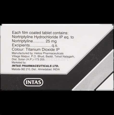Nortimer 25mg Tablet 10s Uses Price Side Effects And Generic