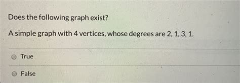 Solved Does The Following Graph Exist A Simple Graph With 4