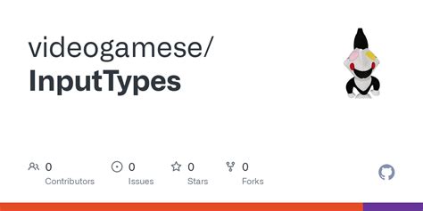 Github Videogameseinputtypes