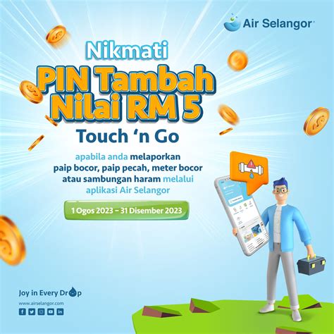 Touch N Go RM5 Reload PIN Hydro Hub Air Selangor