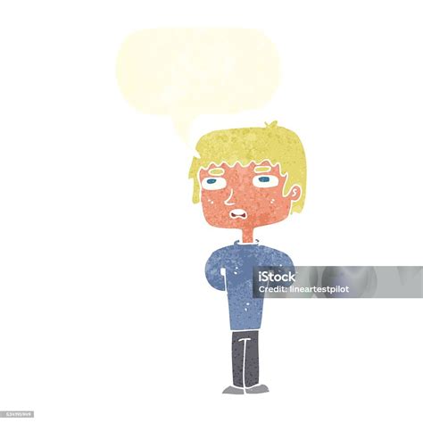 말풍선이 있는 기분이 남자 말풍선을 귀여운에 대한 스톡 벡터 아트 및 기타 이미지 귀여운 그리기 기이함 Istock