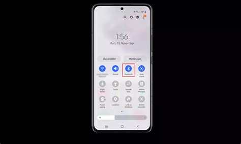 Control Panel On Android With Bluetooth Feature Highlighted And Switched Off Use Clario Anti