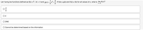 Solved The Table Represents Fx And The Graph Represents