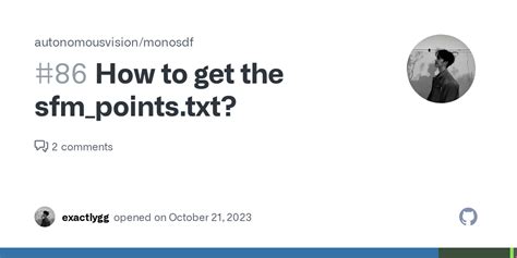 how to get the sfm points txt · issue 86 · autonomousvision monosdf