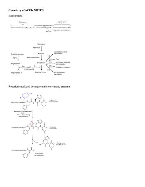 Chemistry Of Aceis Notes Chemistry Of Aceis Notes Background Reaction