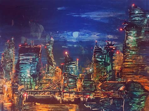 Acrylic Cyberpunk Skyline By Kamikaye On Newgrounds