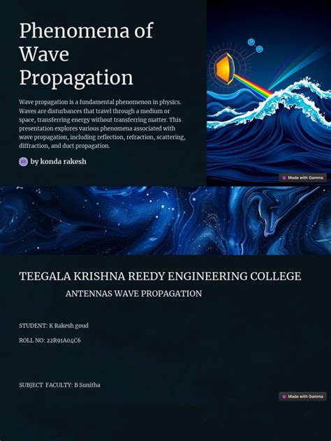 Phenomena Of Wave Propagation Pdf Waves Transmission Medium