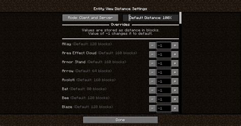Entity View Distance Gallery