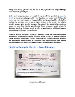 Single Vs Duplicate Checks Which Is Better Know The Differences Between Both PDF
