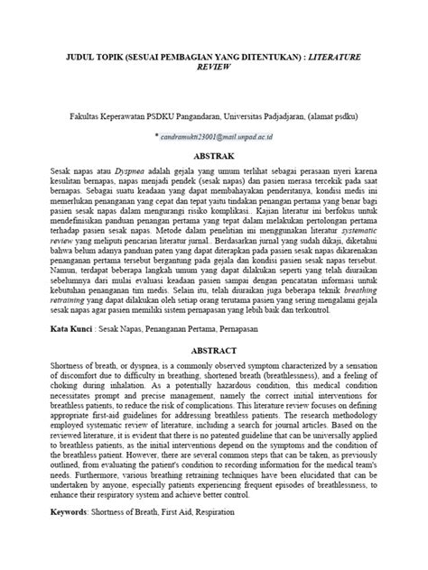 6 Pertolongan Pertama Pada Pasien Sesak Nafas Pdf