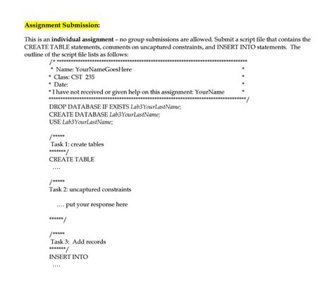 Solved Cst 235 Lab 3 Objectives To Translate An Er Diagram