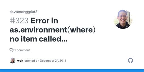 Error In Asenvironmentwhere No Item Called Packageggplot2 On The