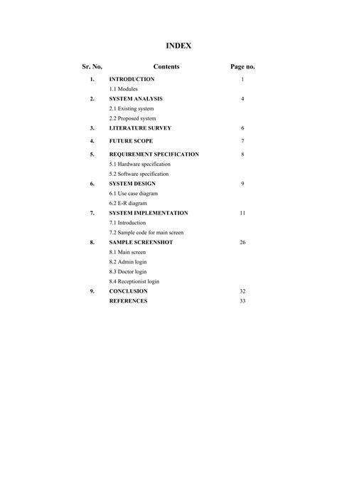 Hospital Management System Project Report Pdf