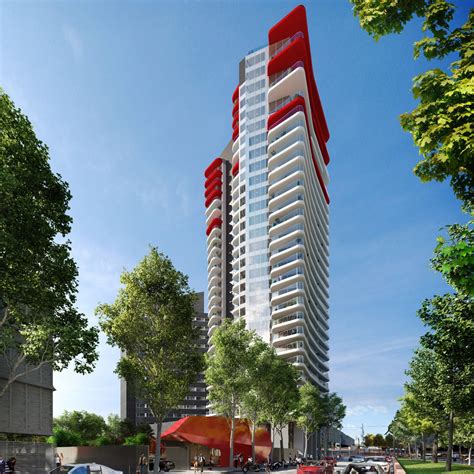 Red Balconies Top Odile Decqs Antares Tower In Barcelona