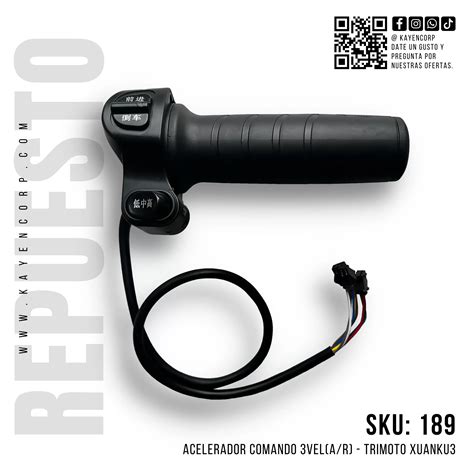 ACELERADOR COMANDO 3 VEL A R TRIMOTO Kayencorp