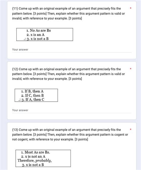 11 Come Up With An Original Example Of An Argument