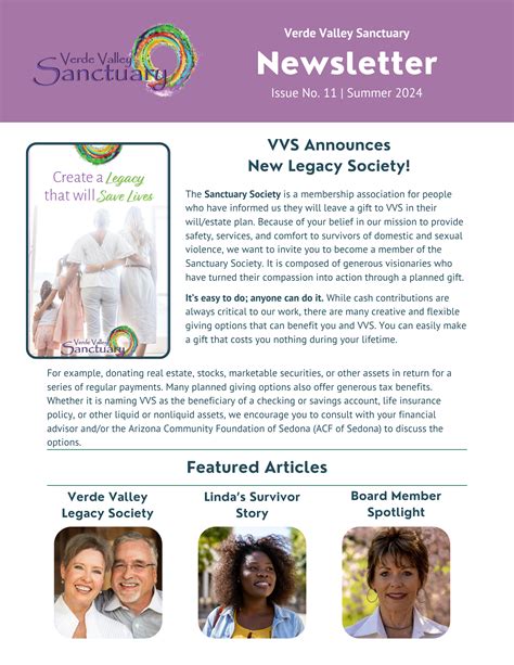 Newsletter Verde Valley Sanctuary