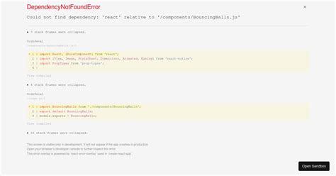 React Native Bouncing Ball Codesandbox