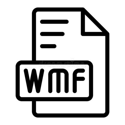 wmf icon outline style design image file image extension format file