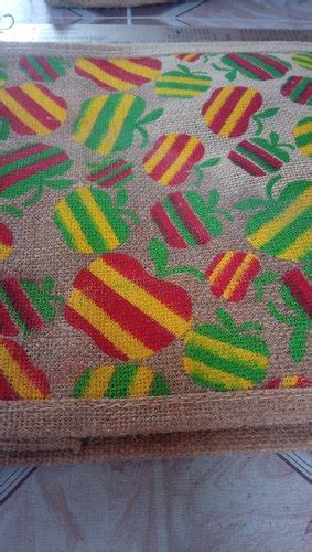 Long Shoulder Length Zipper Printed Jute Bag At Rs 65 Piece In