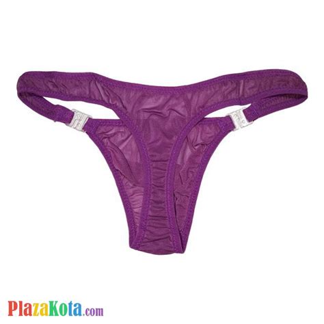 GP002 Jual Celana Dalam G String Pria Ungu Transparan PlazaKota
