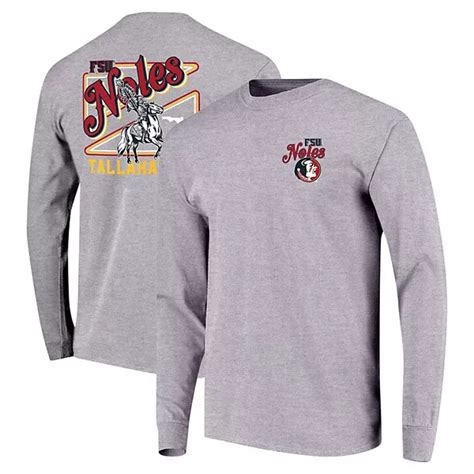 Youth Gray Florida State Seminoles Retro Script Long Sleeve T Shirt
