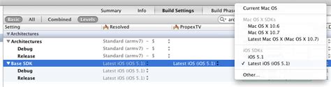 Iphone Xcode 432 Base Sdk For Distribution Of App Stack Overflow