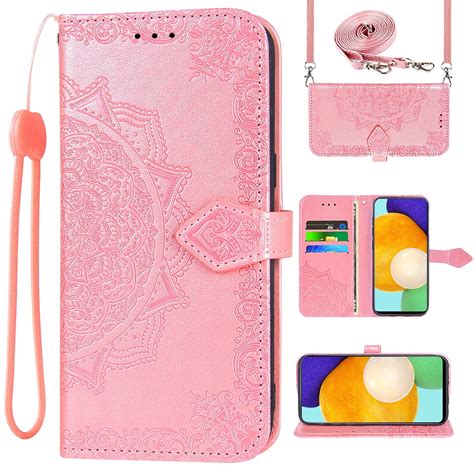 Asuwish Compatible With Tracfone Blu View 5 B160v Wallet Case Lanyard