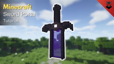 Minecraft How To Build A Nether Sword Portal Nether Portal Design Tutorial Youtube
