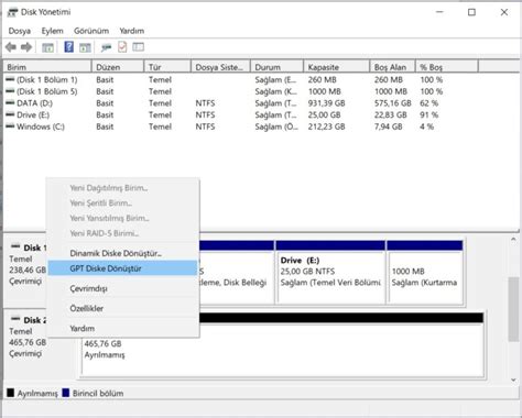 MBR Disk GPT Diske Nasıl Çevrilir My To World