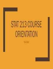 Comprehensive Guide To STAT 213 Course Orientation Course Hero