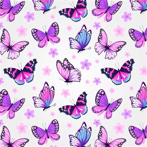 Free Vector Flat Design Butterfly Pattern