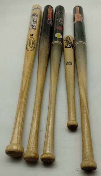 V Baseball Assorted Collectable Wooden Mini Bats Kraft Auction Service Llc