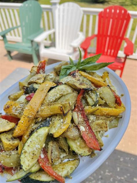 Pesto Roasted Vegetables Very Easy Mangia With Michele